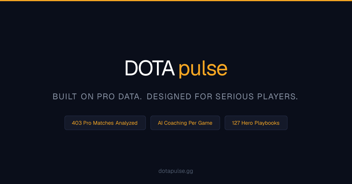 DOTApulse — Dota 2 Intelligence Platform